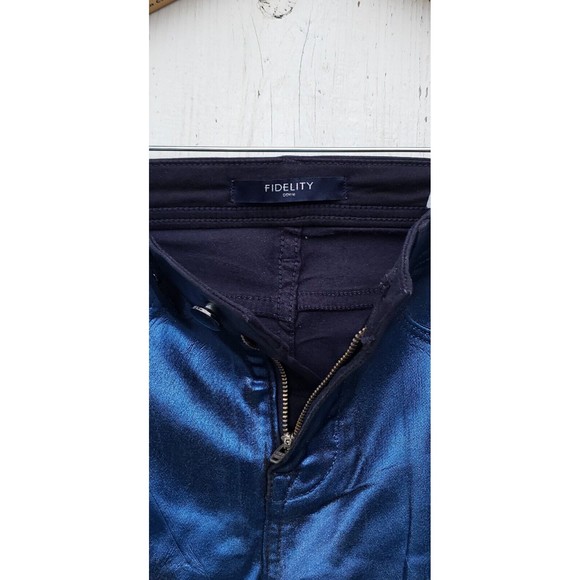 Fidelity Denim | Jeans | Fidelity Sola Metallic Blue Foil Skinny Jeans ...